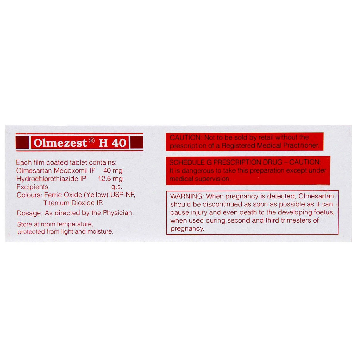 Olmezest H 40 Tablet 10's Price, Uses, Side Effects, Composition ...