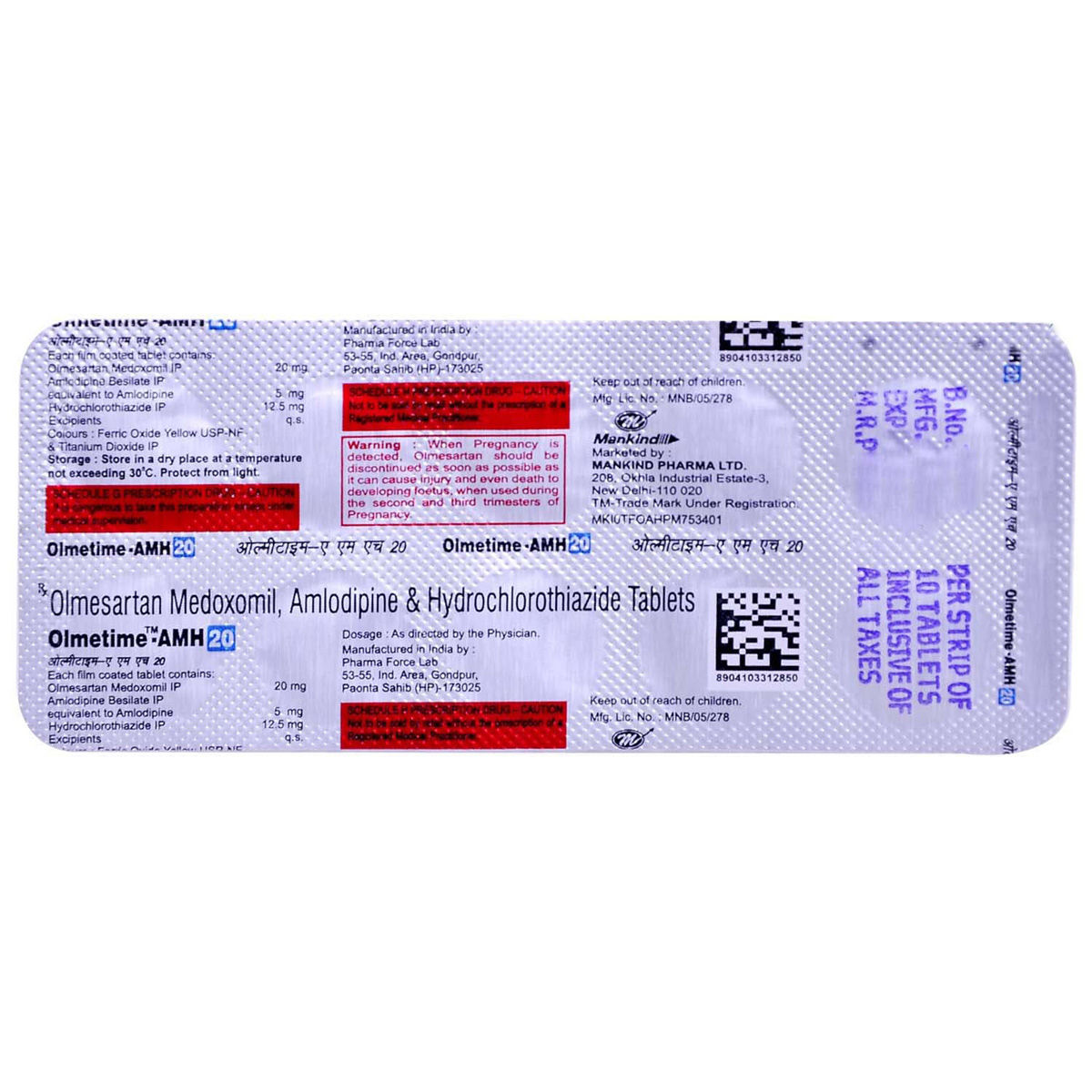 Olmetime AMH 20 Tablet 10's Price, Uses, Side Effects, Composition ...