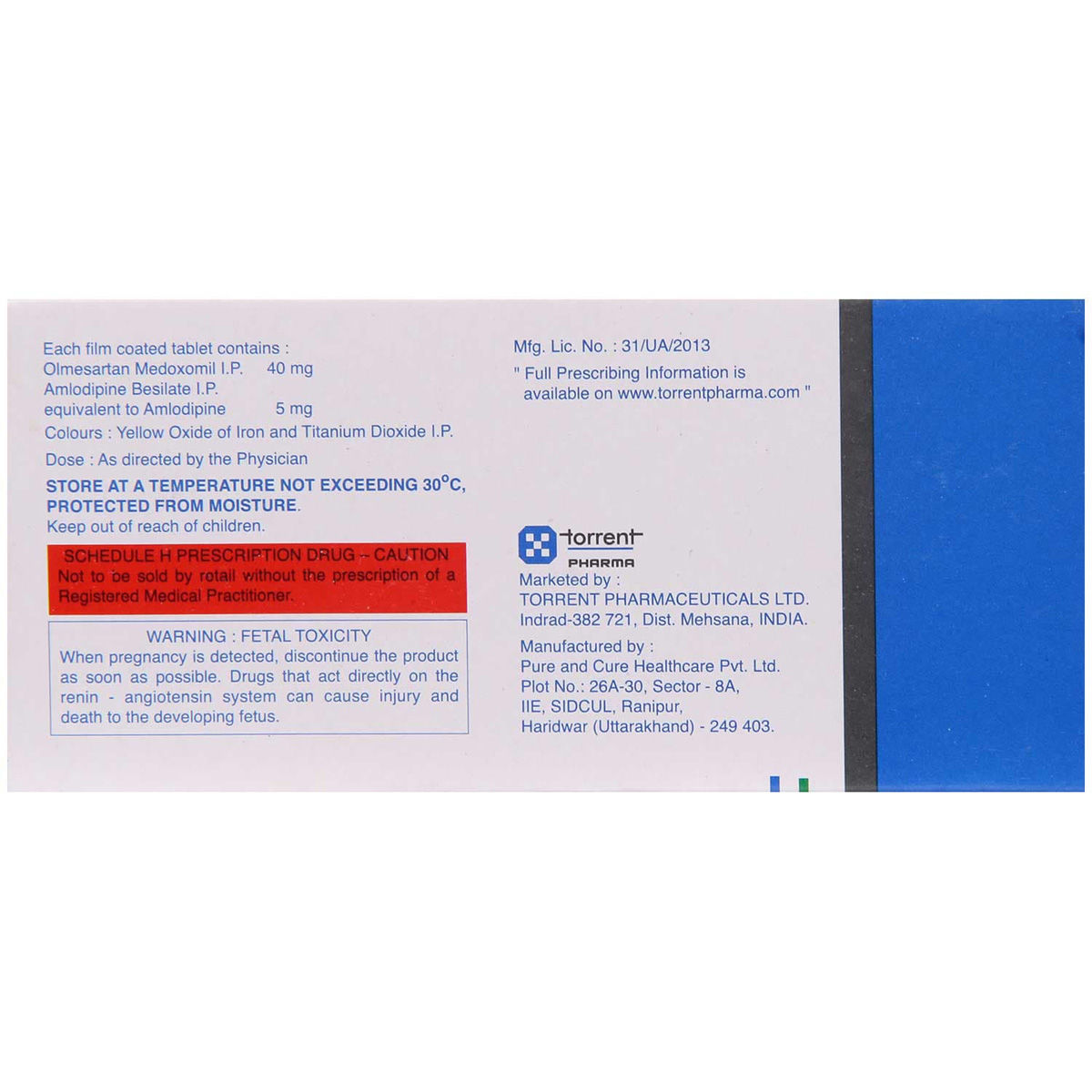 Olmetor AM 40 Tablet 10's Price, Uses, Side Effects, Composition ...