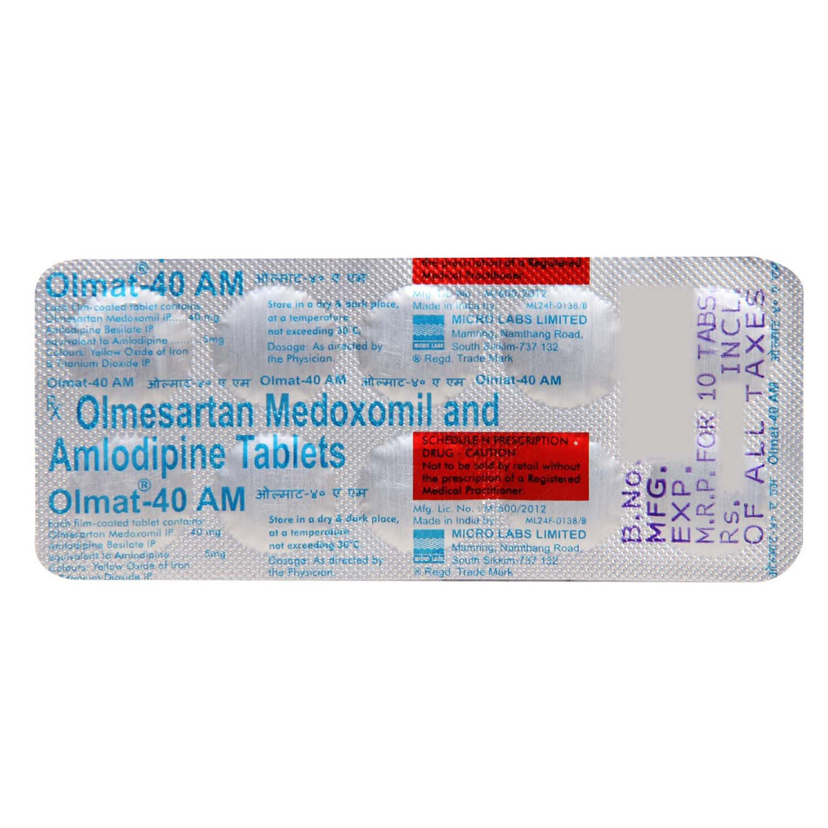 Olmat-40 AM Tablet 10's Price, Uses, Side Effects, Composition - Apollo ...