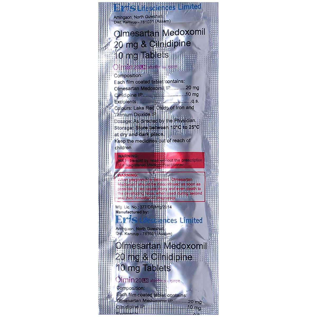 Olmin 20 LN Tablet 10's Price, Uses, Side Effects, Composition - Apollo ...