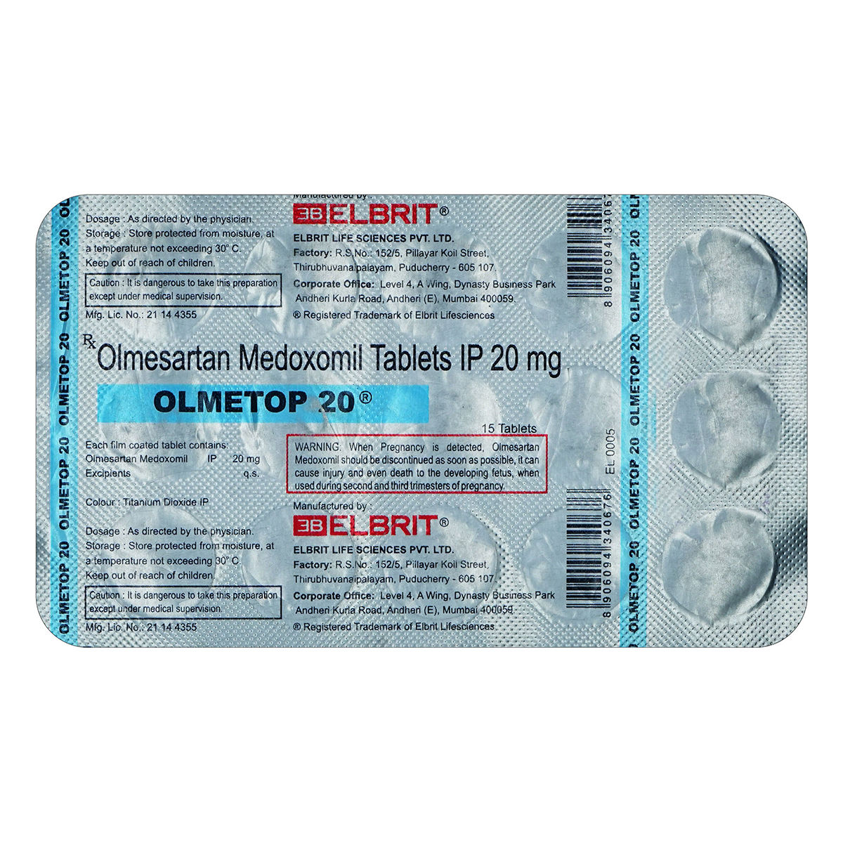 Olmetop 20 mg Tablet | Uses, Side Effects, Price | Apollo Pharmacy