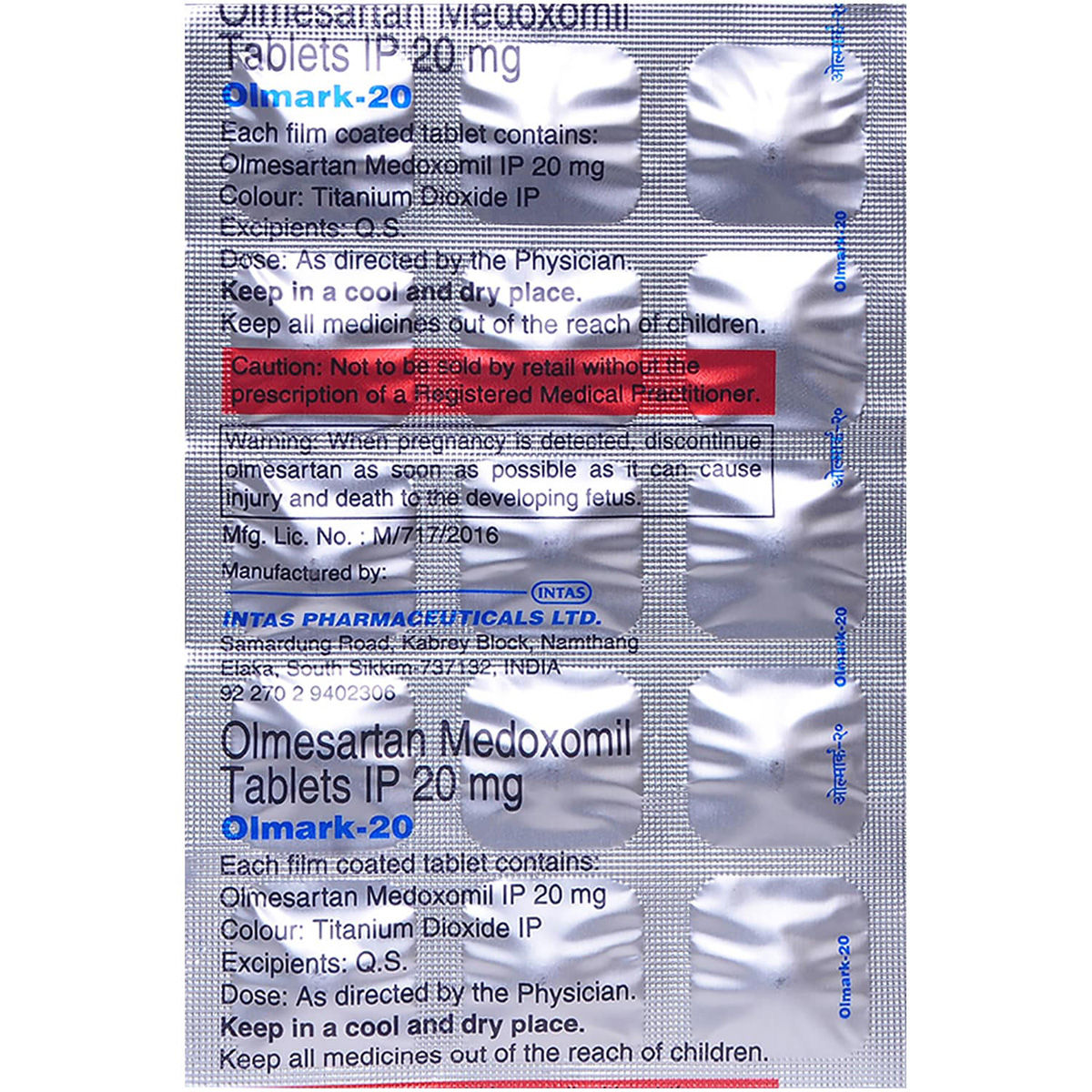 Olmark-20 Tablet 15's Price, Uses, Side Effects, Composition - Apollo Pharmacy
