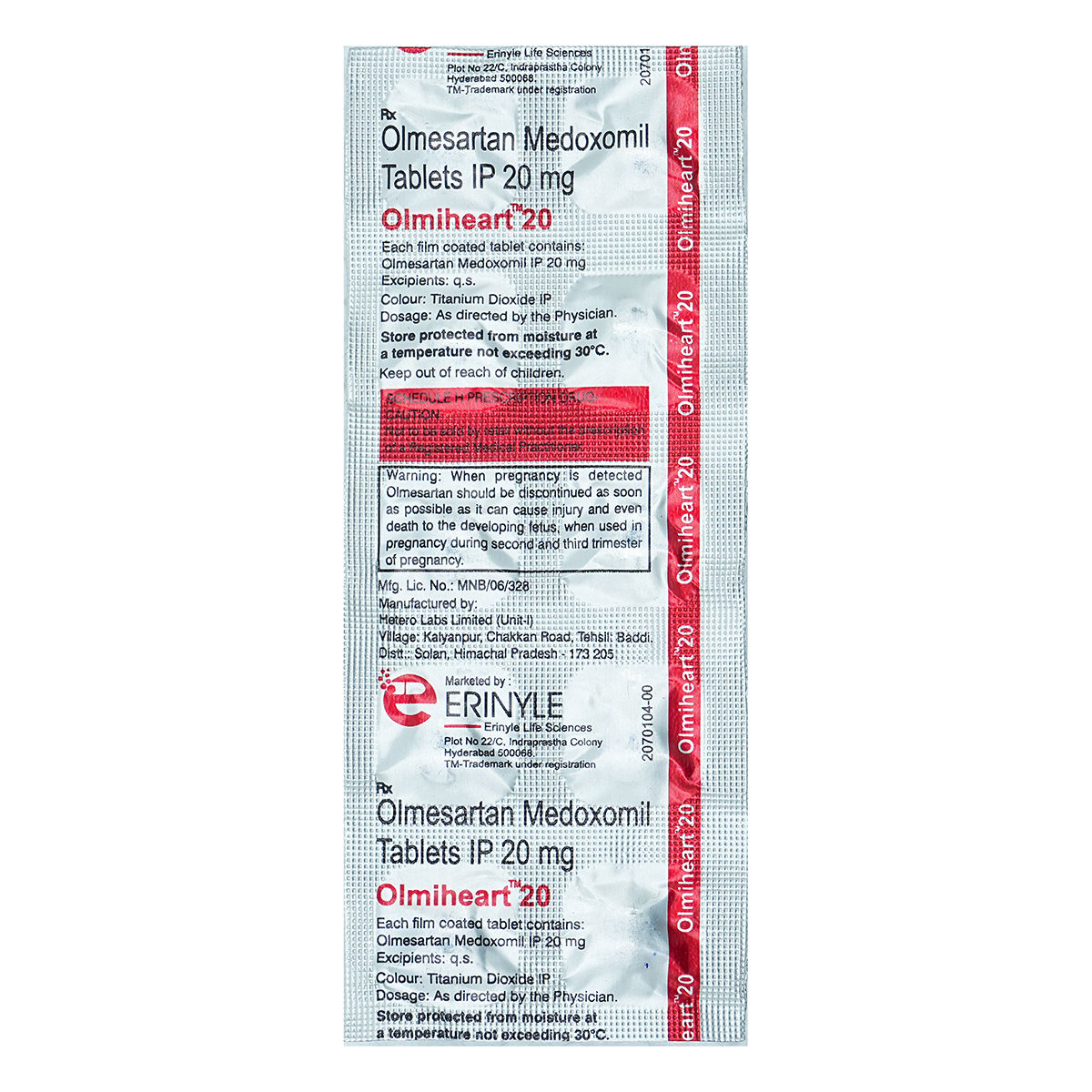 Olmiheart 20 Tablet | Uses, Side Effects, Price | Apollo Pharmacy