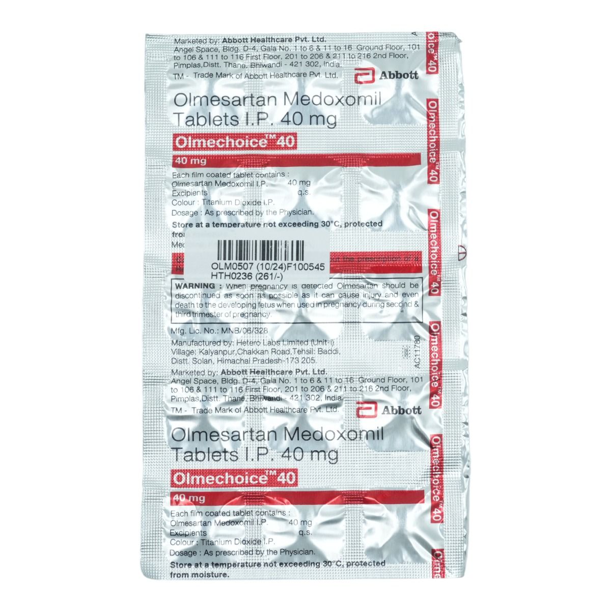 Olmechoice 40 Tablet | Uses, Side Effects, Price | Apollo Pharmacy