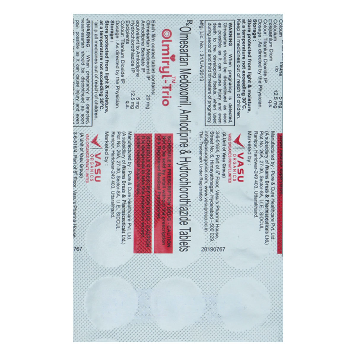 Olmiryl-Trio Tablet | Uses, Side Effects, Price | Apollo Pharmacy