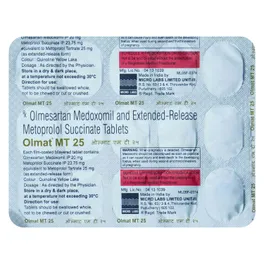 Olmat MT 25 Tablet | Uses, Side Effects, Price | Apollo Pharmacy