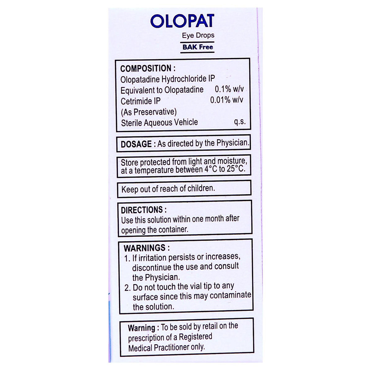 Olopat Eye Drops 5 ml | Uses, Side Effects, Price | Apollo Pharmacy