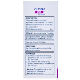 Olopat OD Eye Drops 3 ml | Uses, Side Effects, Price | Apollo Pharmacy