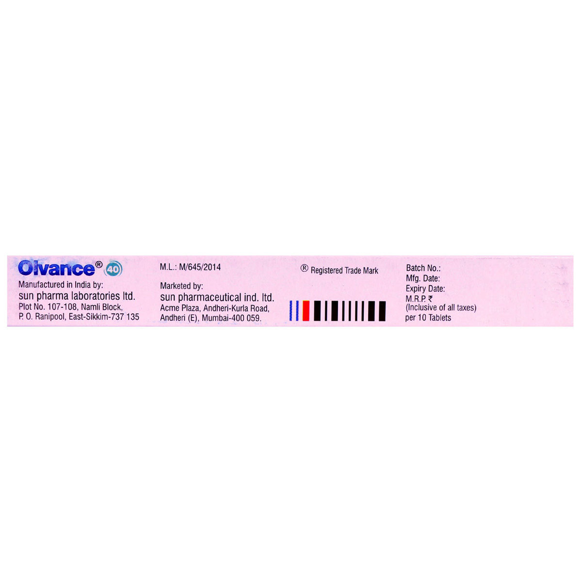 Olvance 40 Tablet 10's Price, Uses, Side Effects, Composition - Apollo ...