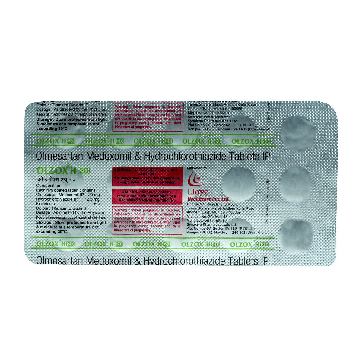 Olzox H 20 mg Tablet | Uses, Side Effects, Price | Apollo Pharmacy