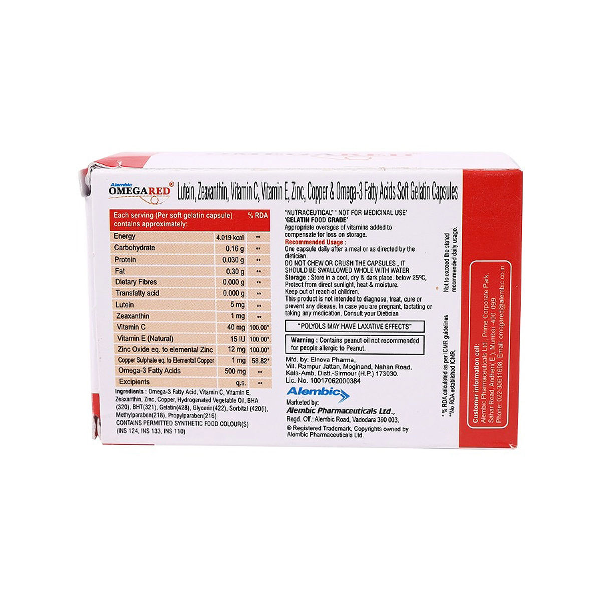 Omegared Capsule 10's Price, Uses, Side Effects, Composition - Apollo ...