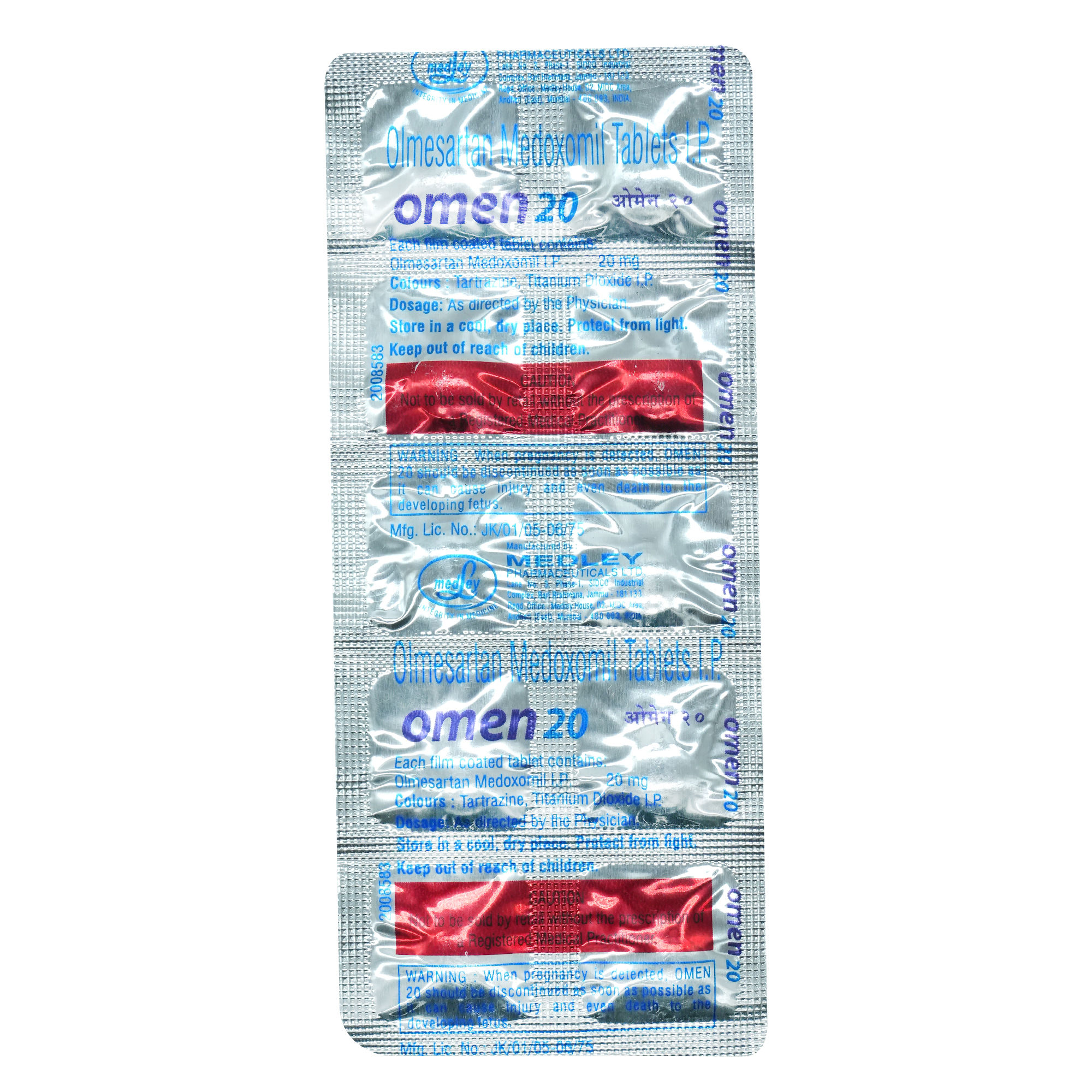 Omen 20 mg Tablet 10's Price, Uses, Side Effects, Composition - Apollo ...