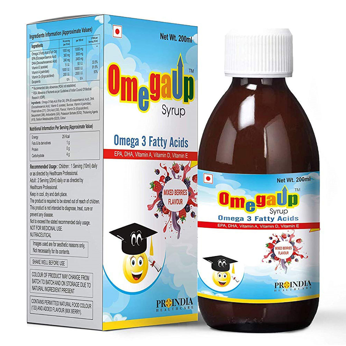 Omegaup Mixed Berries Syrup | Uses, Side Effects, Price | Apollo Pharmacy