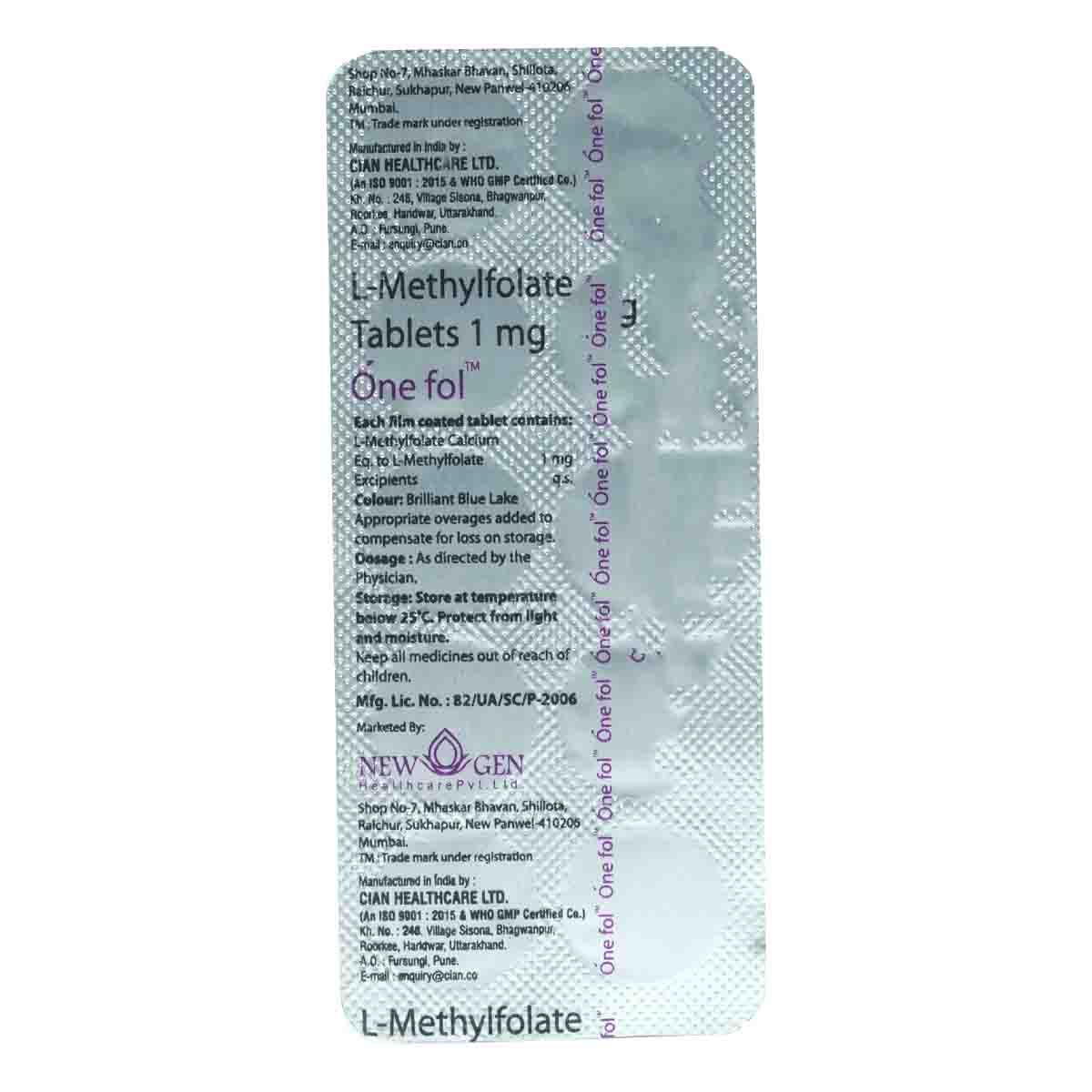 One Fol 1 Tablet 10's Price, Uses, Side Effects, Composition - Apollo ...