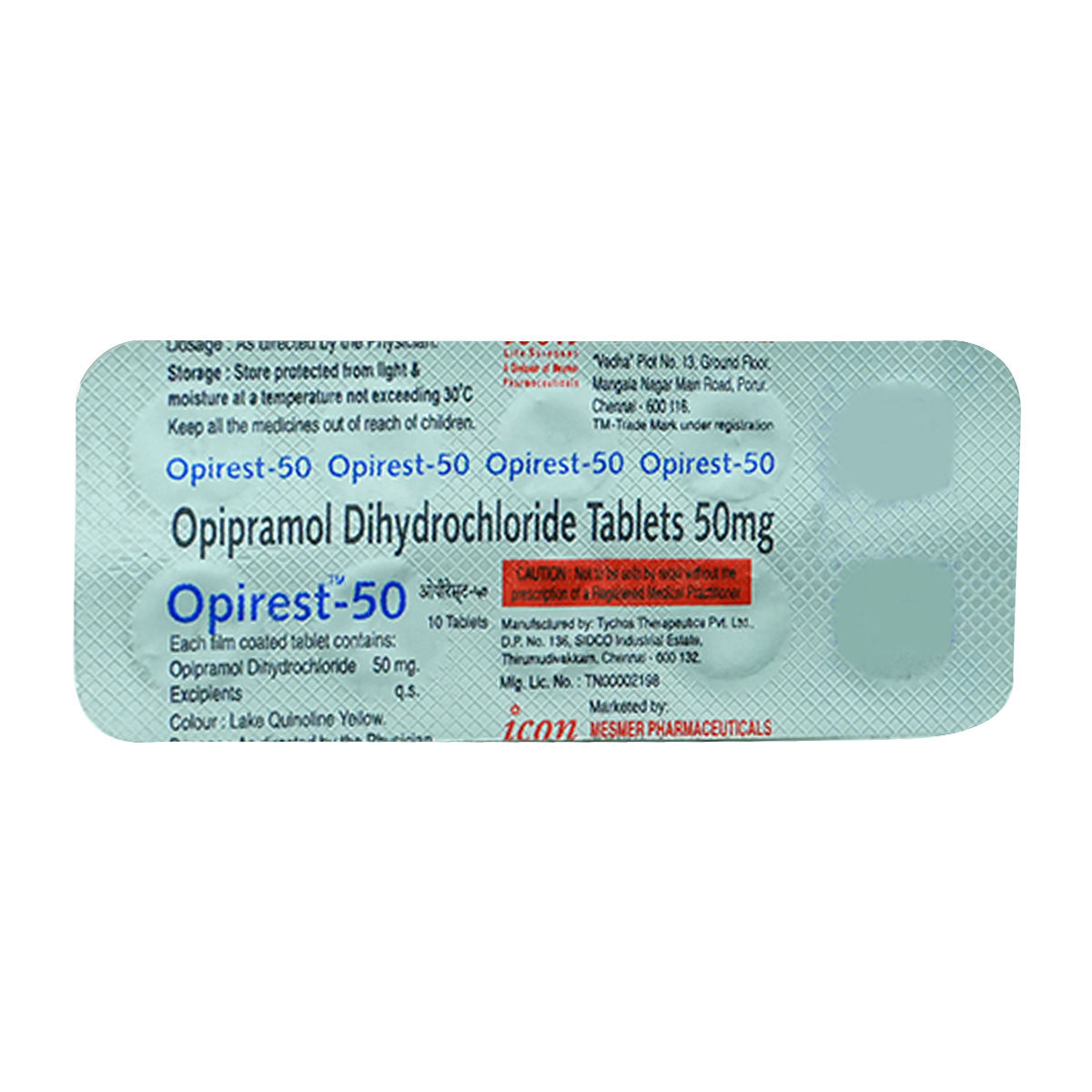 Opirest-50 Tablet 10's Price, Uses, Side Effects, Composition - Apollo ...