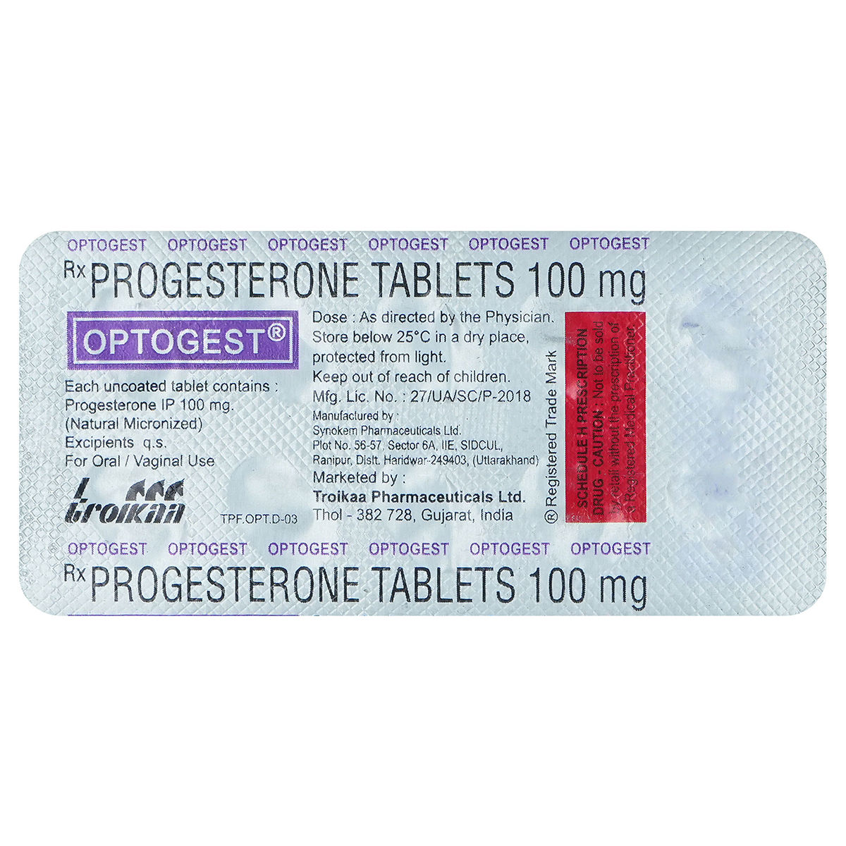 Optogest 100 mg Tablet | Uses, Side Effects, Price | Apollo Pharmacy