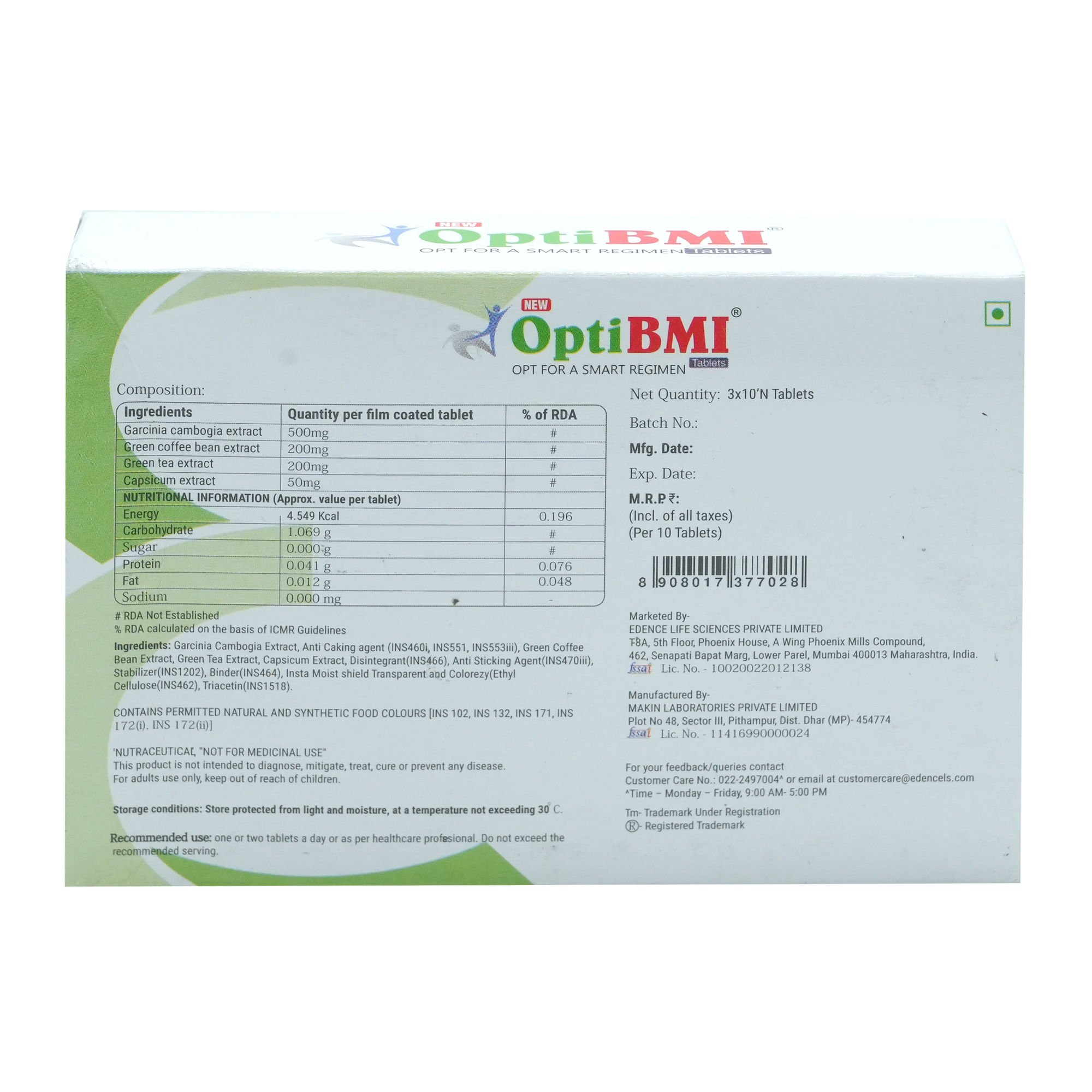 Opti Bmi New Tablet 10's Price, Uses, Side Effects, Composition ...
