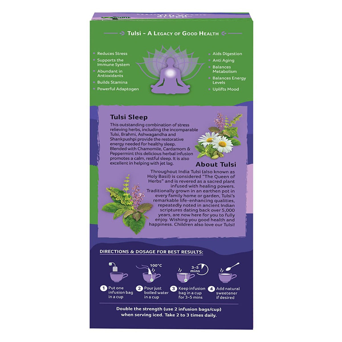Organic India Tulsi Sleep, 25 Infusion Bags (25x1.8 gm) Price, Uses, Side Effects, Composition ...