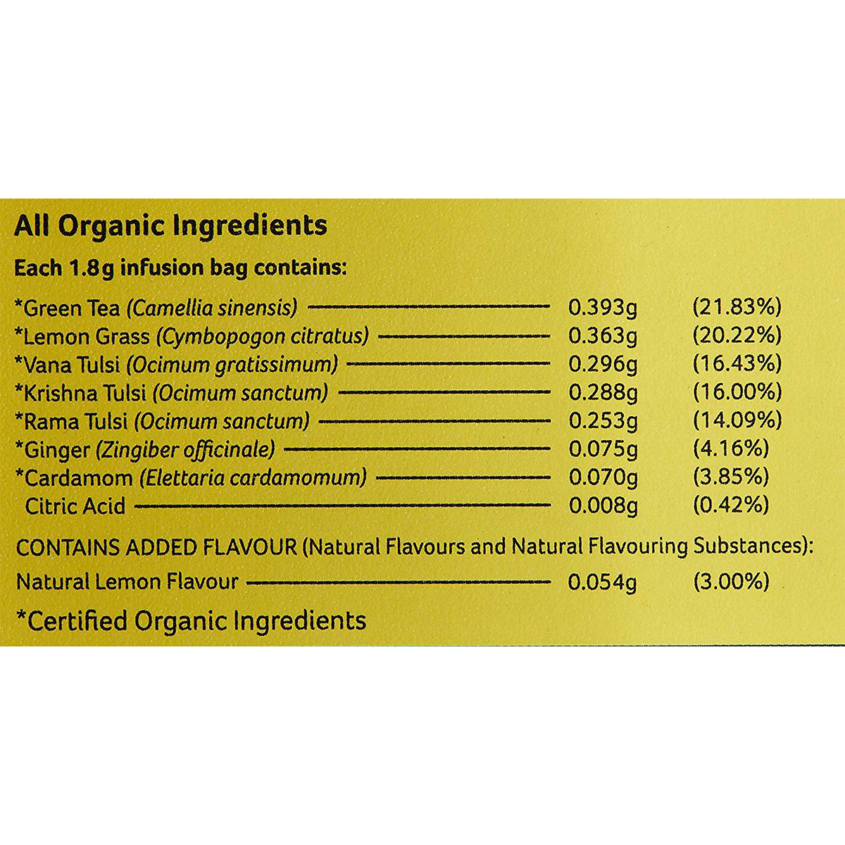 Organic India Tulsi Sweet Lemon Tea Infusion Tea Bags, 25 Count Price ...