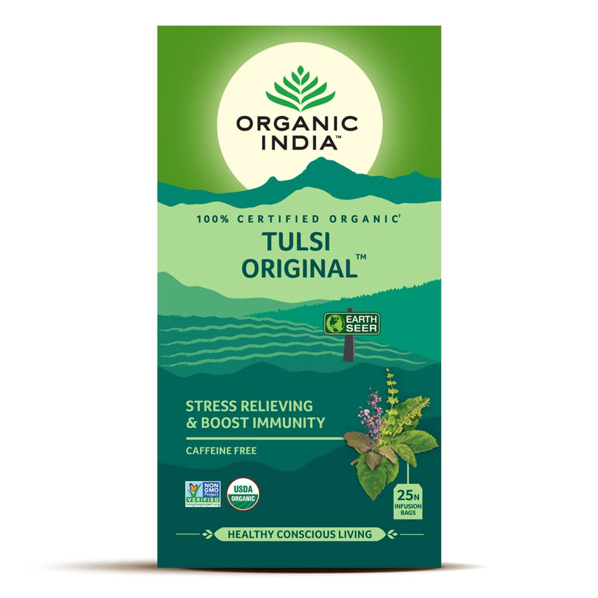 Organic India Tulsi Original Infusion Tea Bags, 25 Count Price, Uses ...