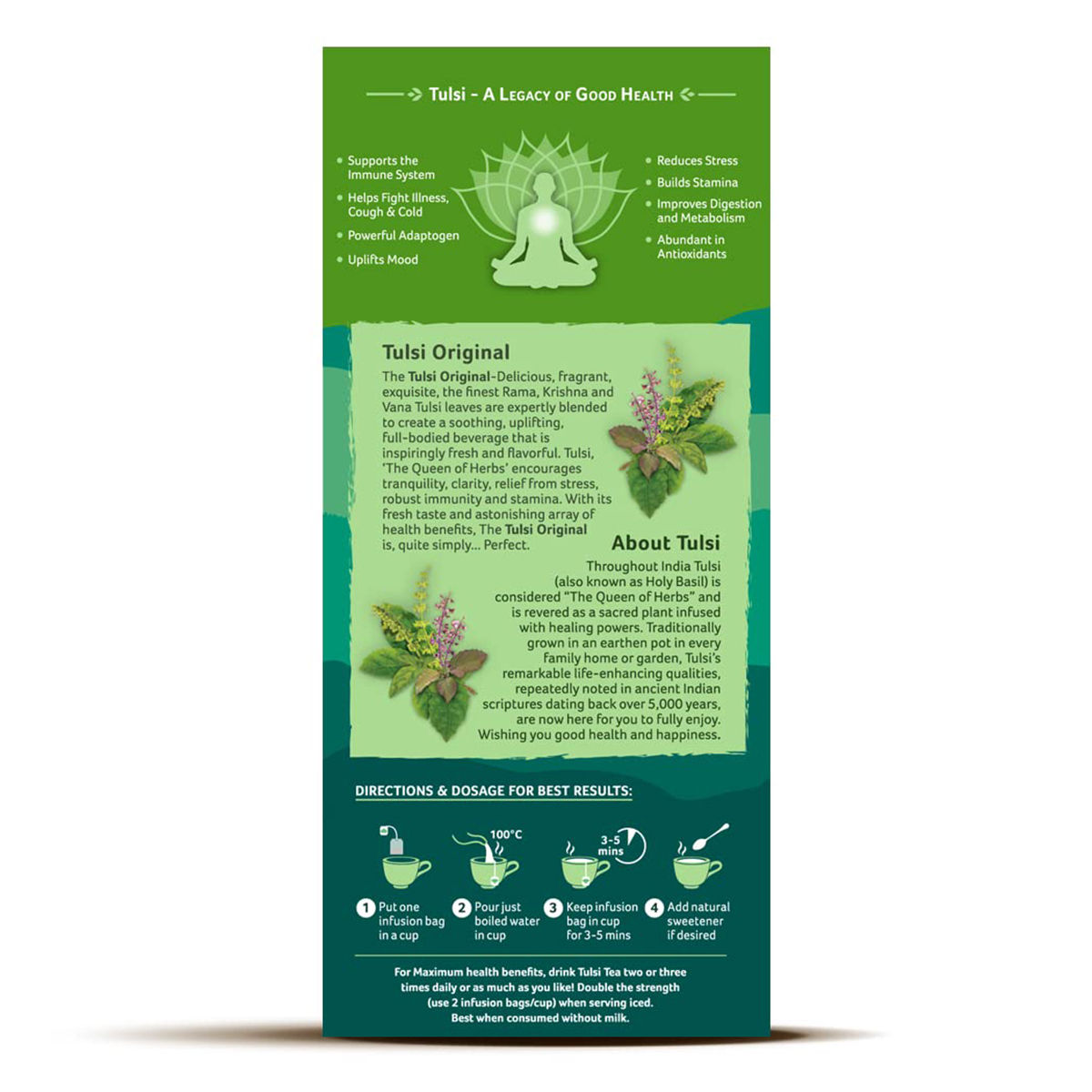 Organic India Tulsi Original Infusion Tea Bags, 25 Count Price, Uses ...