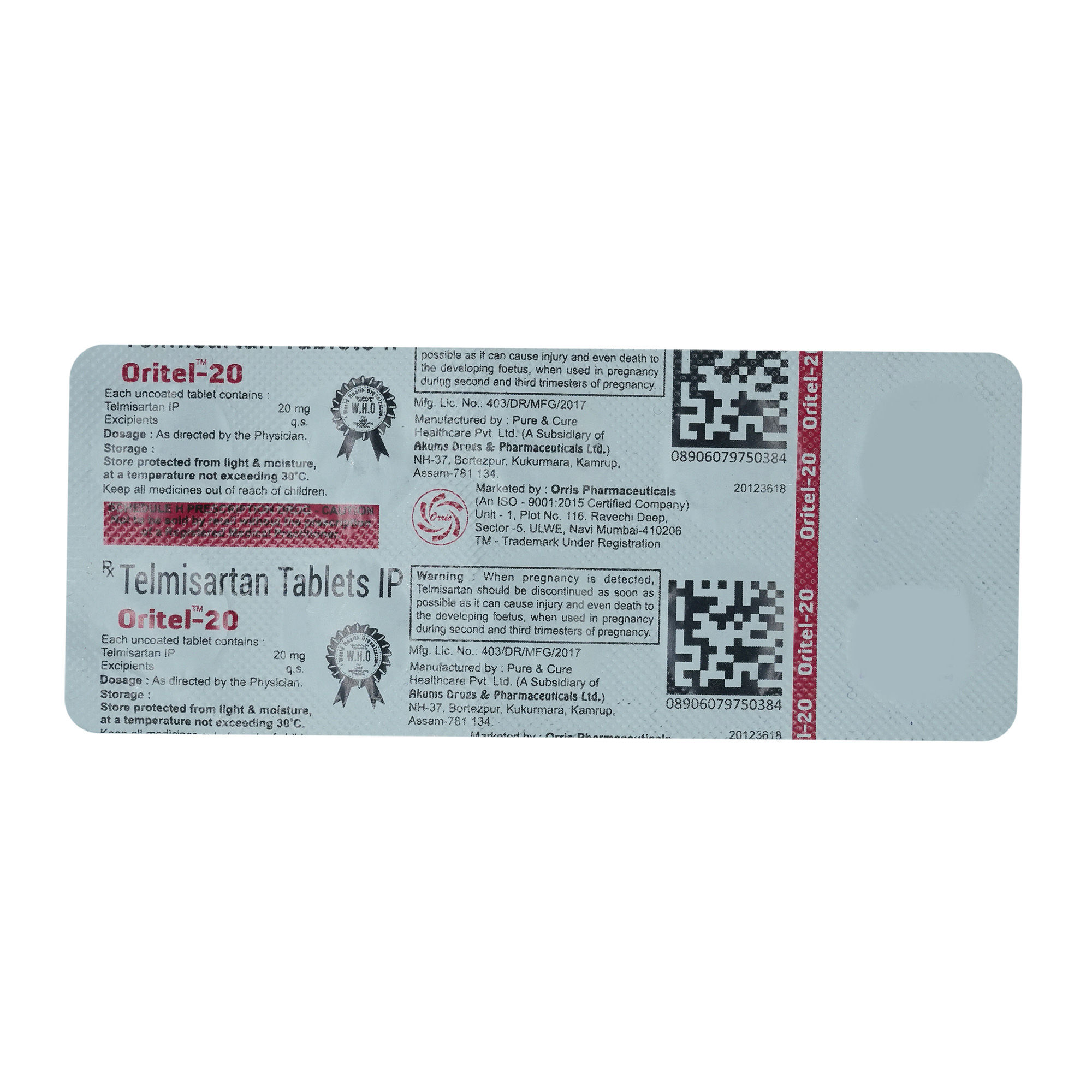 ORITEL 20 TABLET 10'S Price, Uses, Side Effects, Composition - Apollo ...