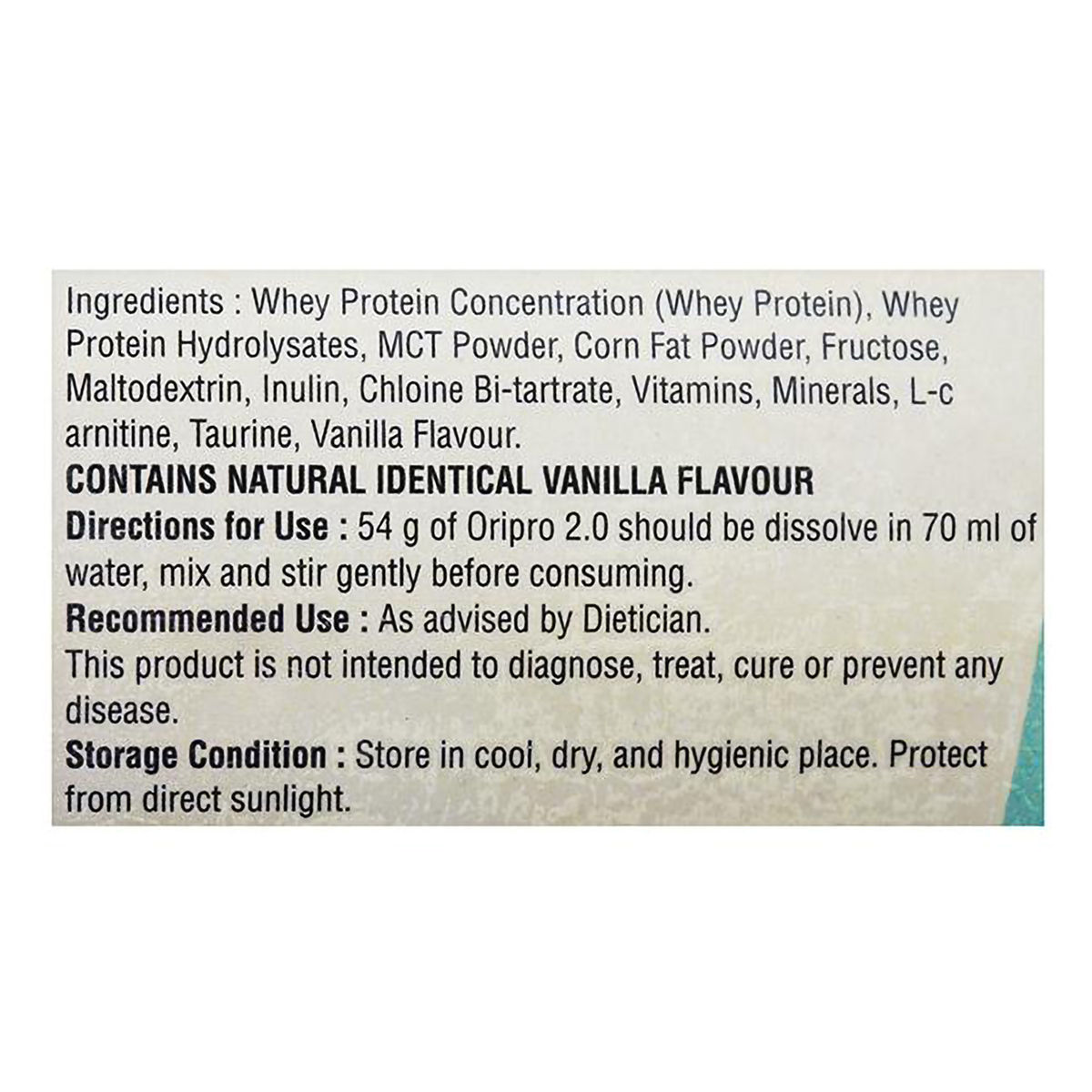 Oripro 2 Vanila Powder 350 gm Price, Uses, Side Effects, Composition ...