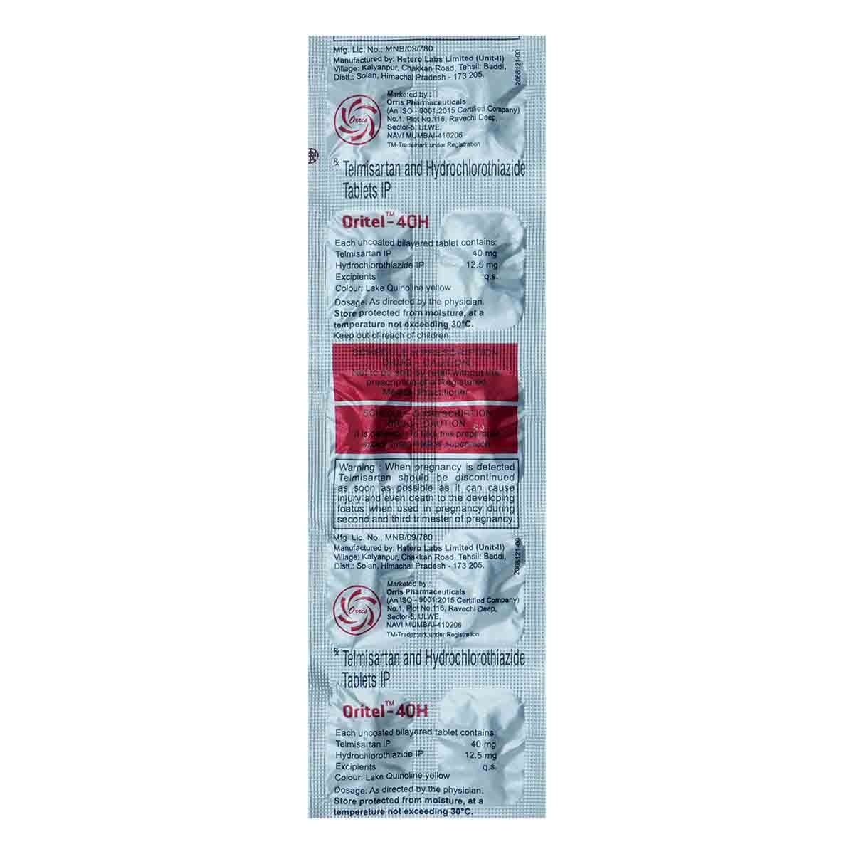 Oritel-40H Tablet | Uses, Side Effects, Price | Apollo Pharmacy