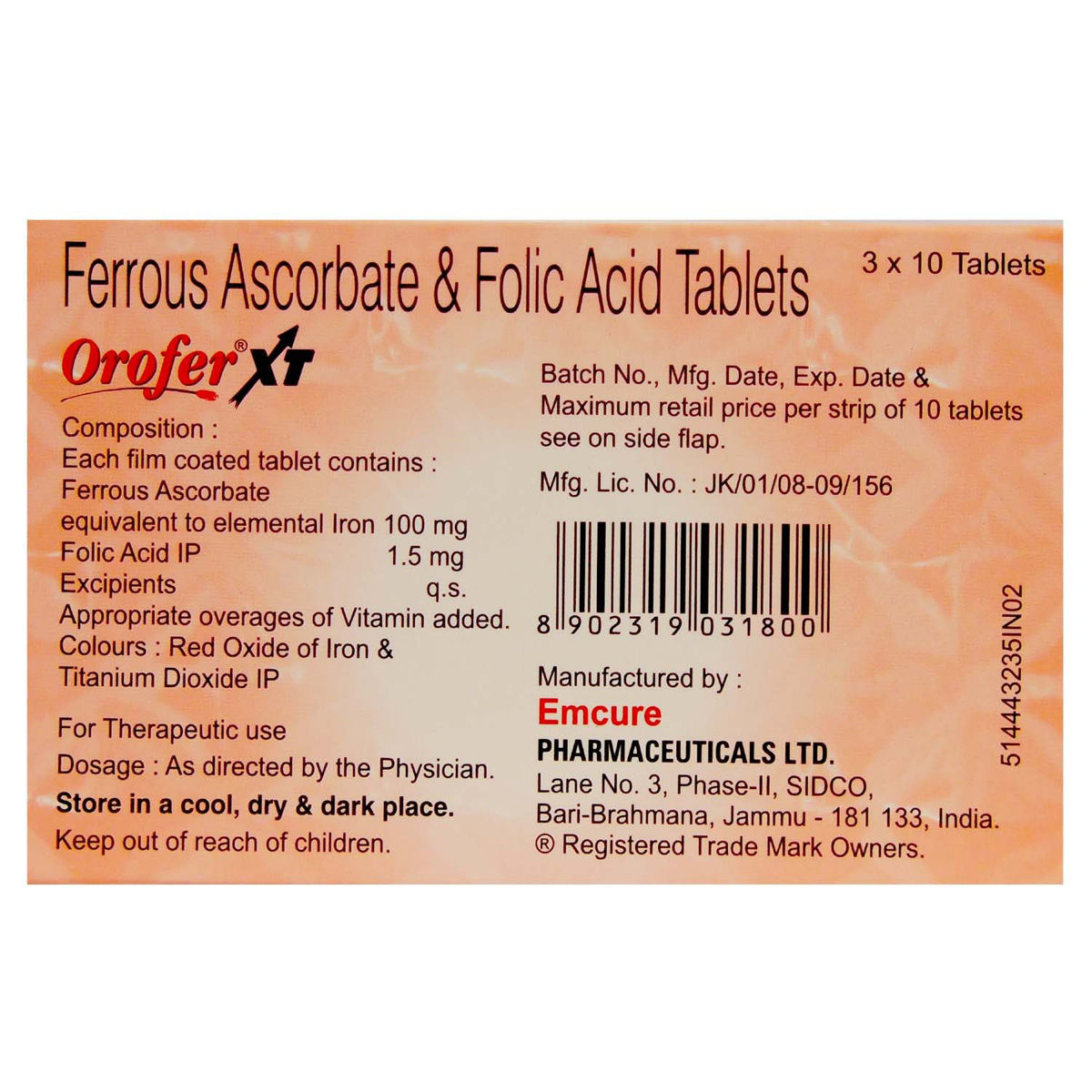 Orofer XT Tablet | Uses, Side Effects, Price | Apollo Pharmacy