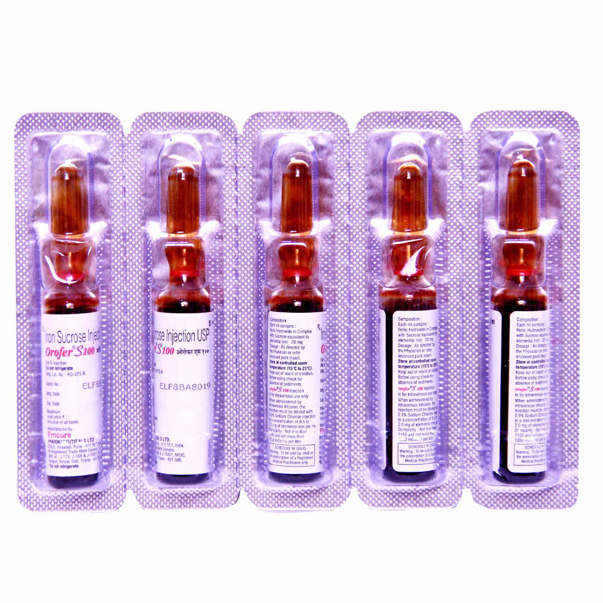 Orofer S 100 Injection 5 ml Price, Uses, Side Effects, Composition ...
