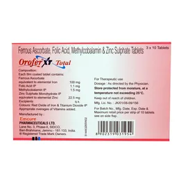 Orofer XT Total Tablet | Uses, Side Effects, Price | Apollo Pharmacy