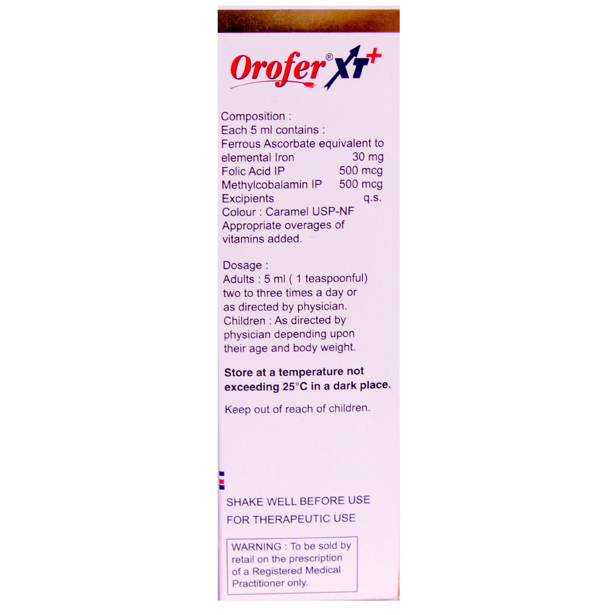Orofer XT Plus Iron Tonic Orange Suspension | Uses, Side Effects, Price ...