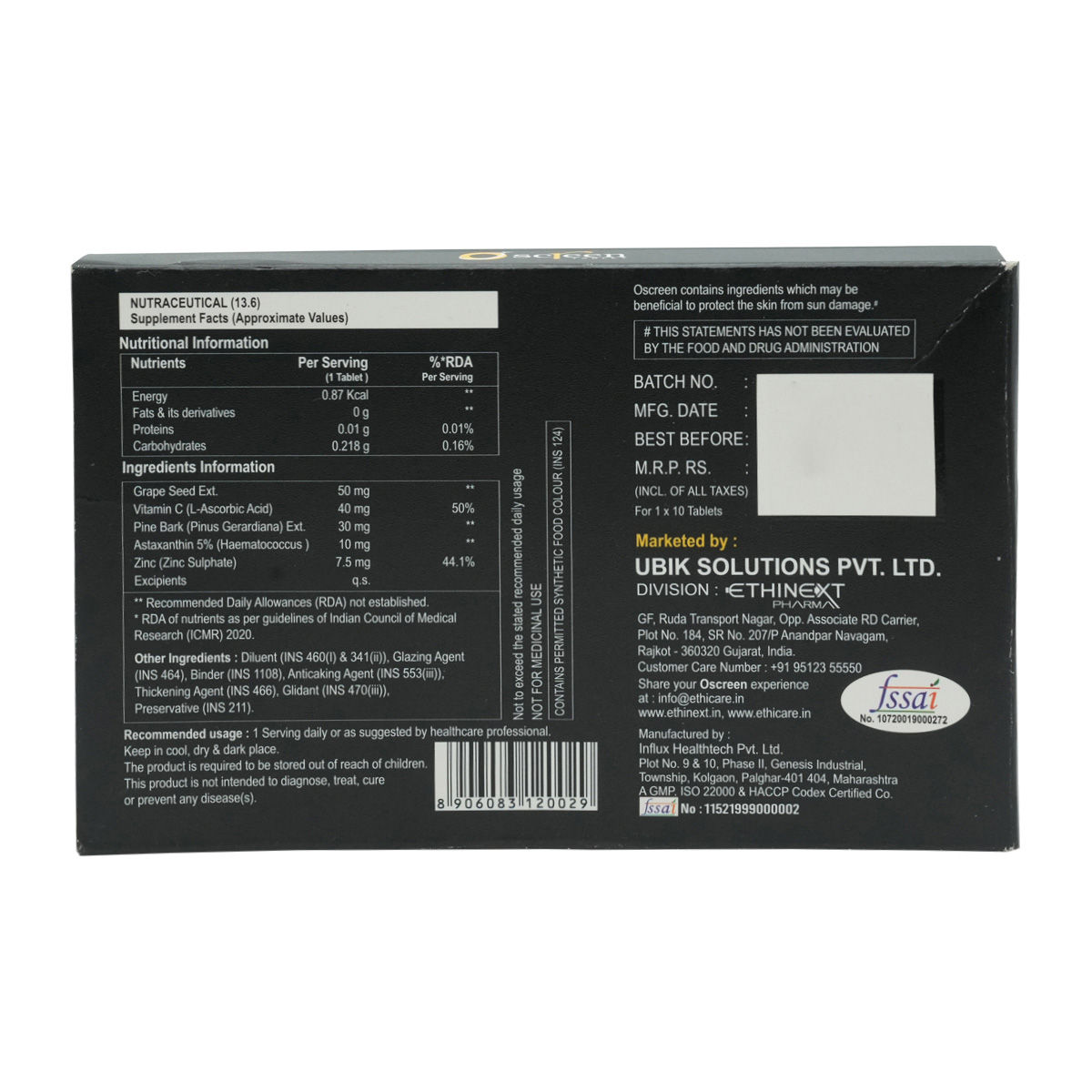 Oscreen Tablet 10's Price, Uses, Side Effects, Composition - Apollo ...