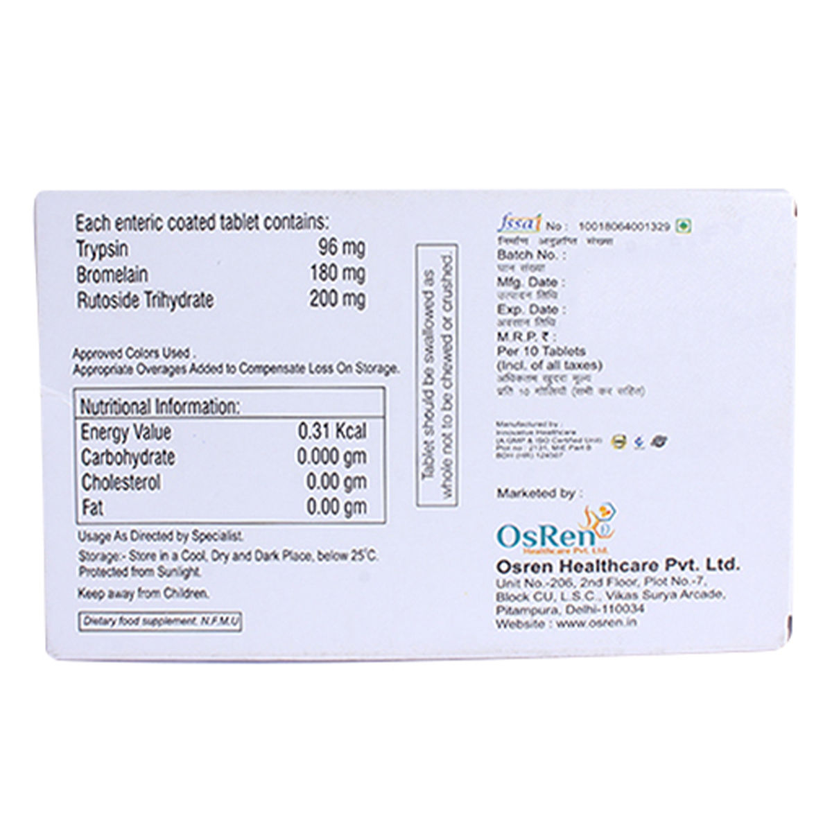 Osify Tablet 10's Price, Uses, Side Effects, Composition - Apollo Pharmacy