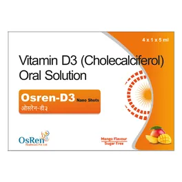 Buy Osren-D3 Nano Shots 60K Sugar Free Mango Oral Solution 5 ml | 19 ...