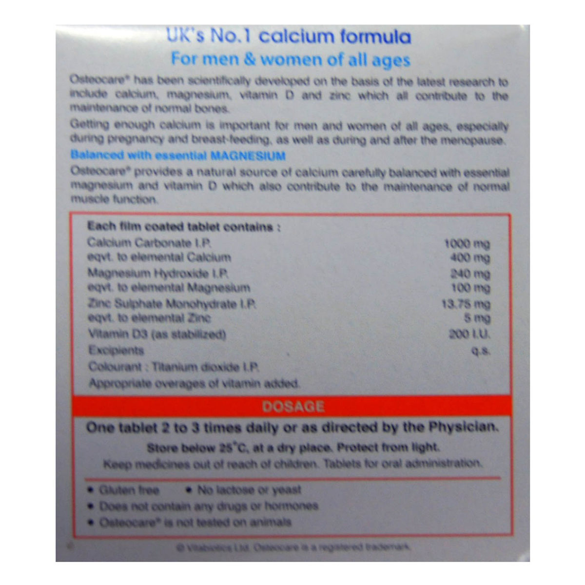 Osteocare Tablet | Uses, Side Effects, Price | Apollo Pharmacy