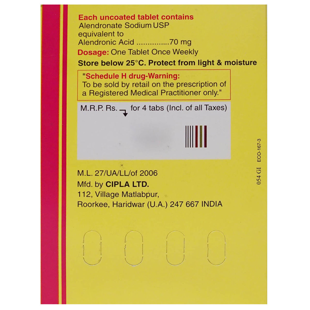 Osteofos 70 Tablet 4's Price, Uses, Side Effects, Composition - Apollo ...