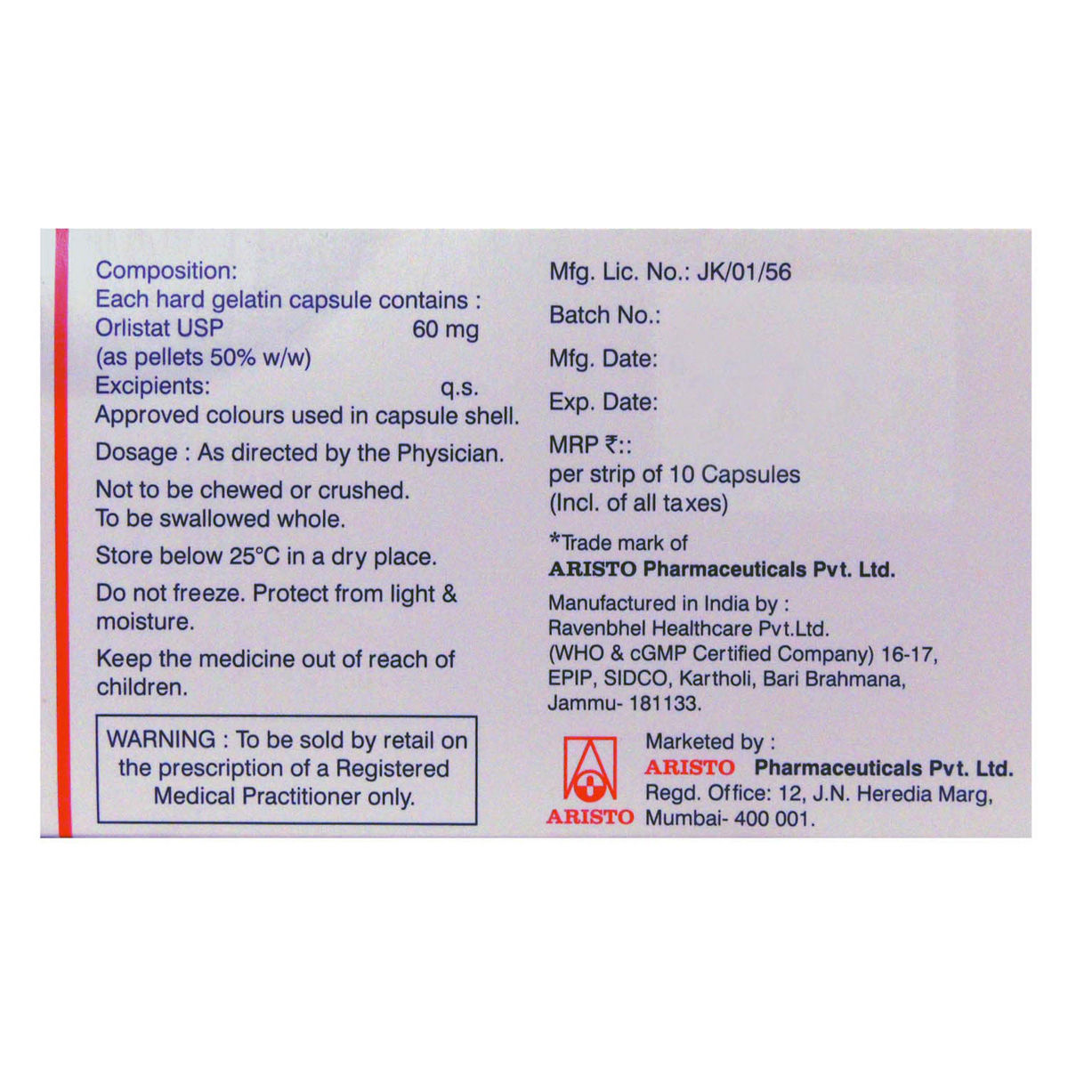 O-Stat 60 Tablet 10's Price, Uses, Side Effects, Composition - Apollo ...