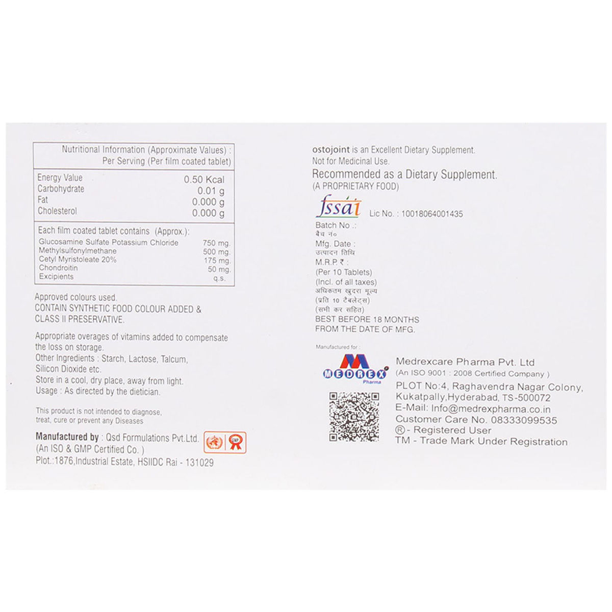 Ostojoint Tablet 10's Price, Uses, Side Effects, Composition - Apollo ...