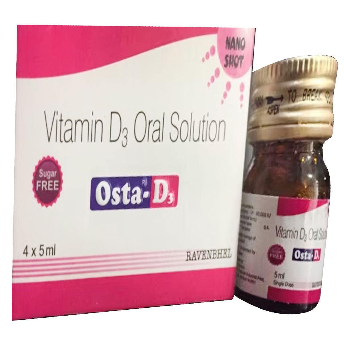 Osta D3 Nano Shot Oral Solution 5 ml | Uses, Side Effects, Price | Apollo Pharmacy