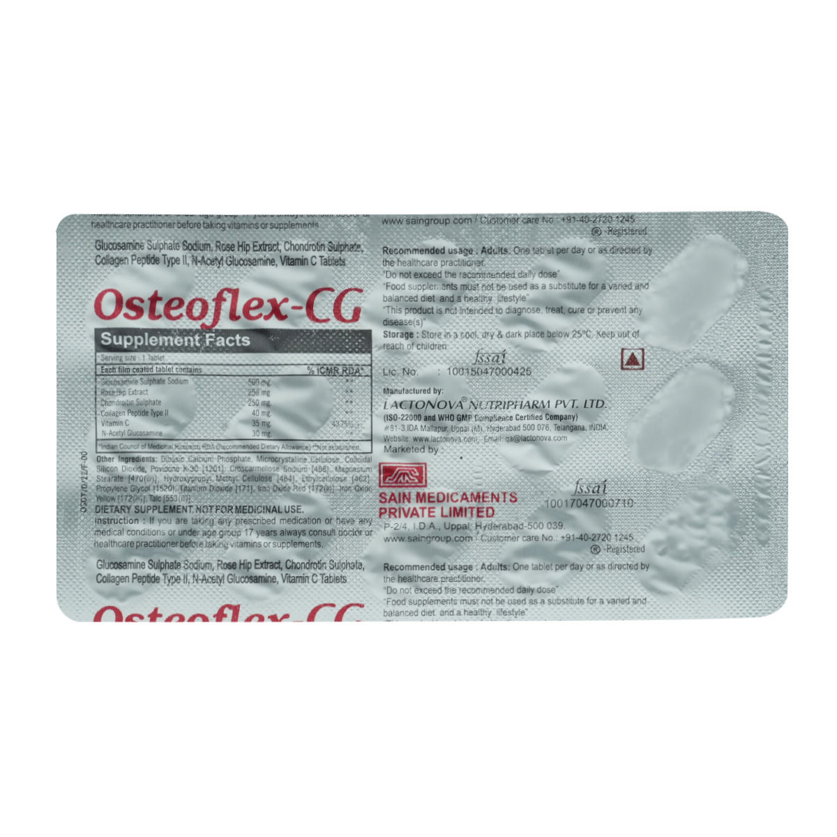 Osteoflex-CG Tablet 15's Price, Uses, Side Effects, Composition ...