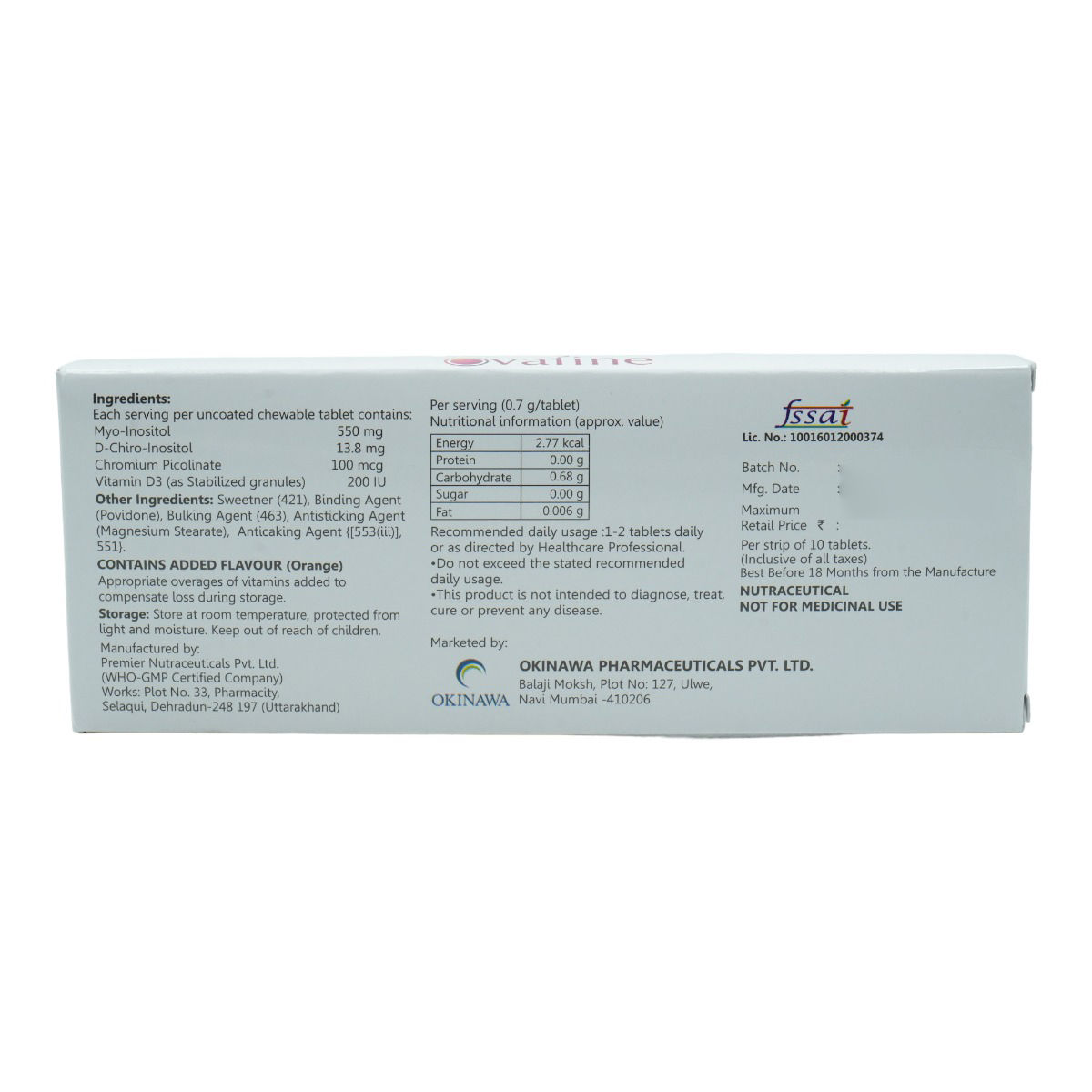 Ovafine Chewable Tablet | Uses, Side Effects, Price | Apollo Pharmacy