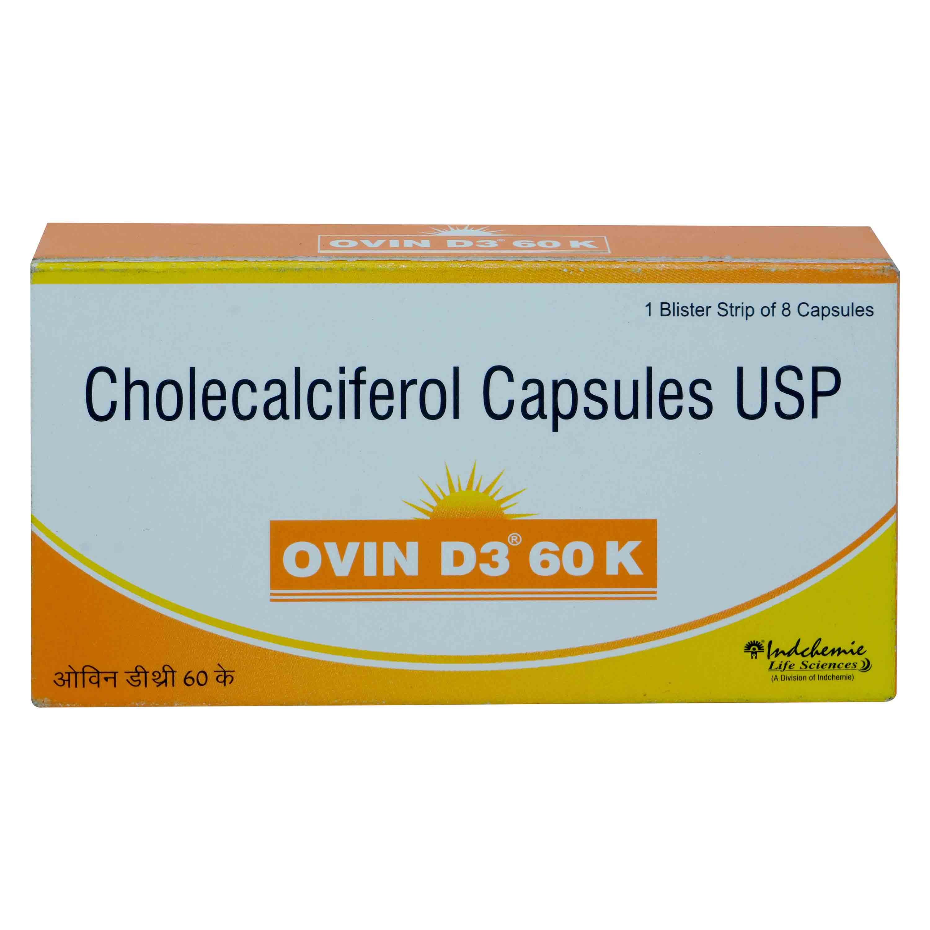 Ovin D3 60K Softgel Capsules | Uses, Side Effects, Price | Apollo Pharmacy
