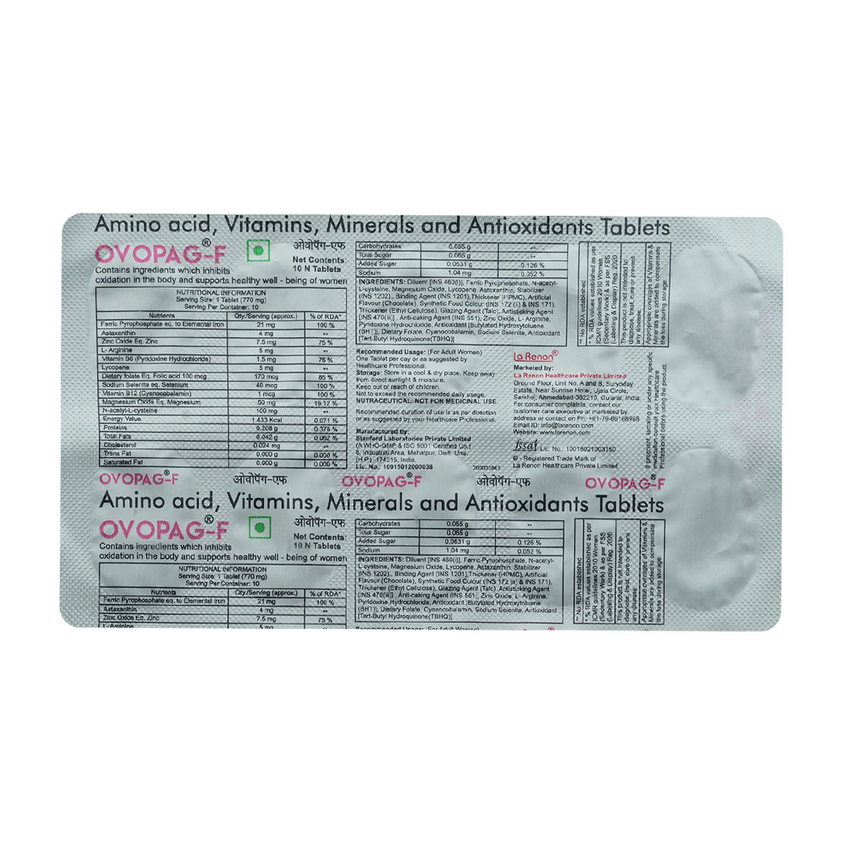 Buy Ovopag-F Tablet | 19 Minutes Delivery | Apollo Pharmacy