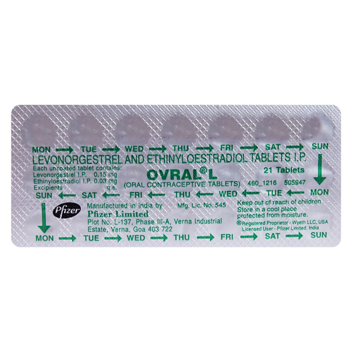 Ovral L Tablet 21's Price, Uses, Side Effects, Composition - Apollo ...
