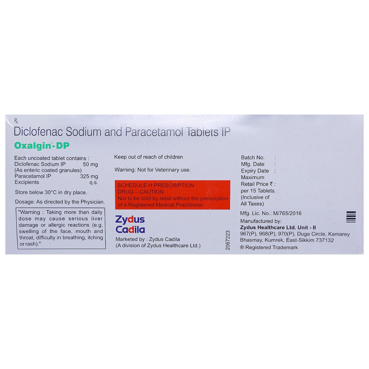 Oxalgin-DP Tablet 15's Price, Uses, Side Effects, Composition - Apollo ...