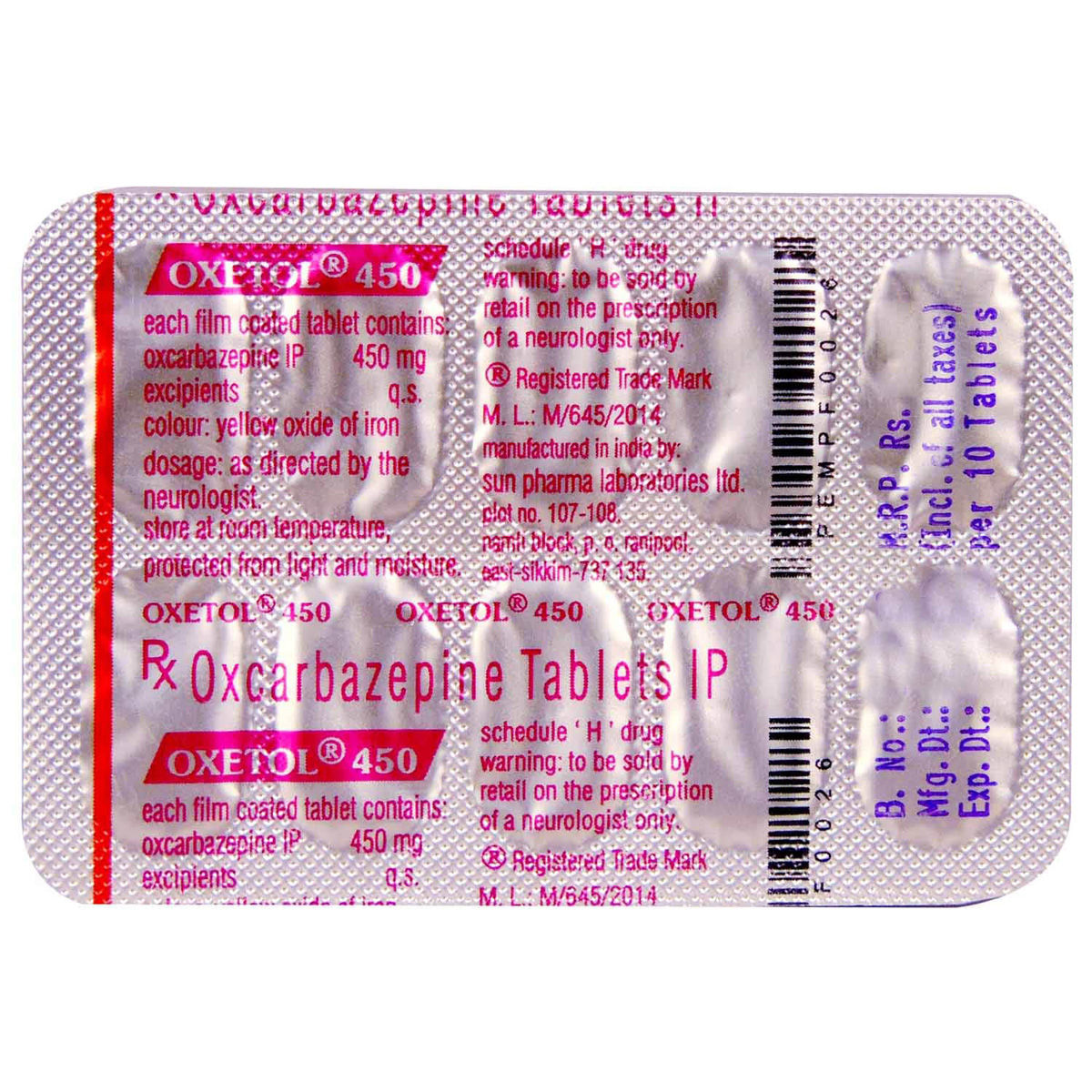 Oxetol 450 Tablet 10's Price, Uses, Side Effects, Composition - Apollo ...