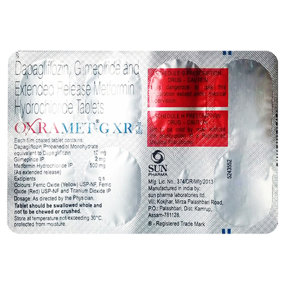 Oxramet-G XR 10/2/500 Tablet | Uses, Side Effects, Price | Apollo Pharmacy