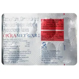 Oxramet-G XR 10/1/500 Tablet | Uses, Side Effects, Price | Apollo Pharmacy